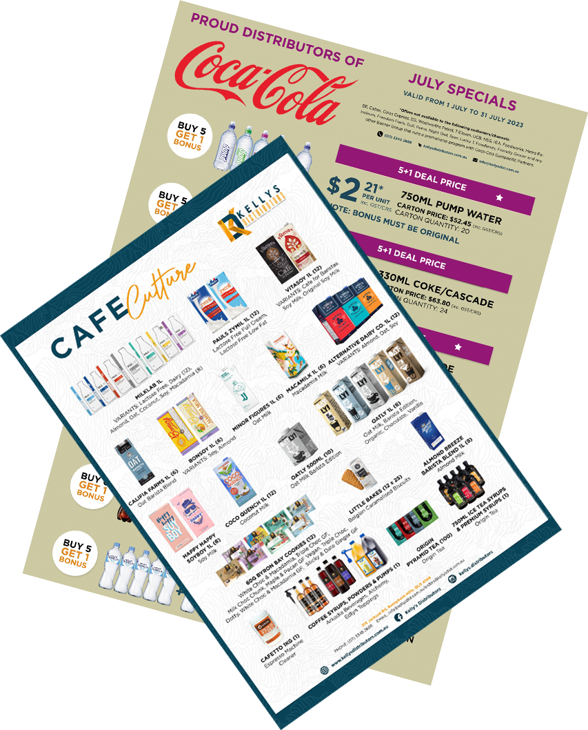 Cafes & Coffee Shops - Kelly's Distributors Pty Ltd