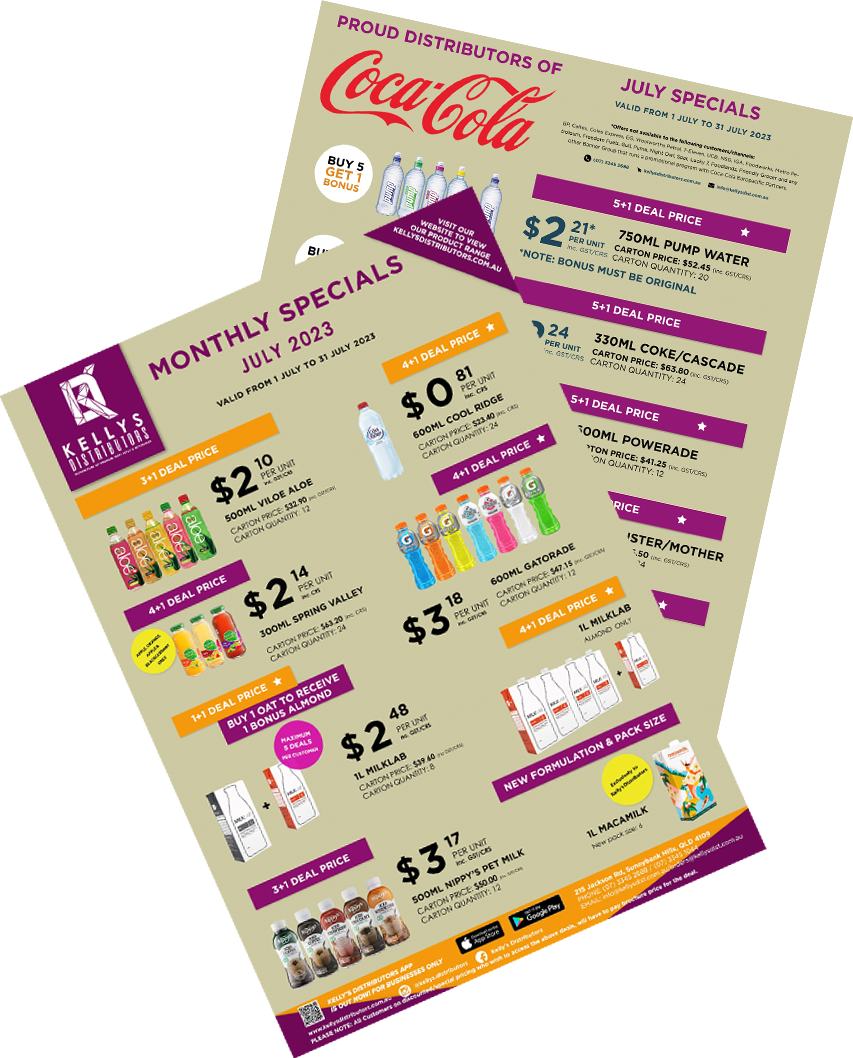 Monthly Specials - Kelly's Distributors Pty Ltd