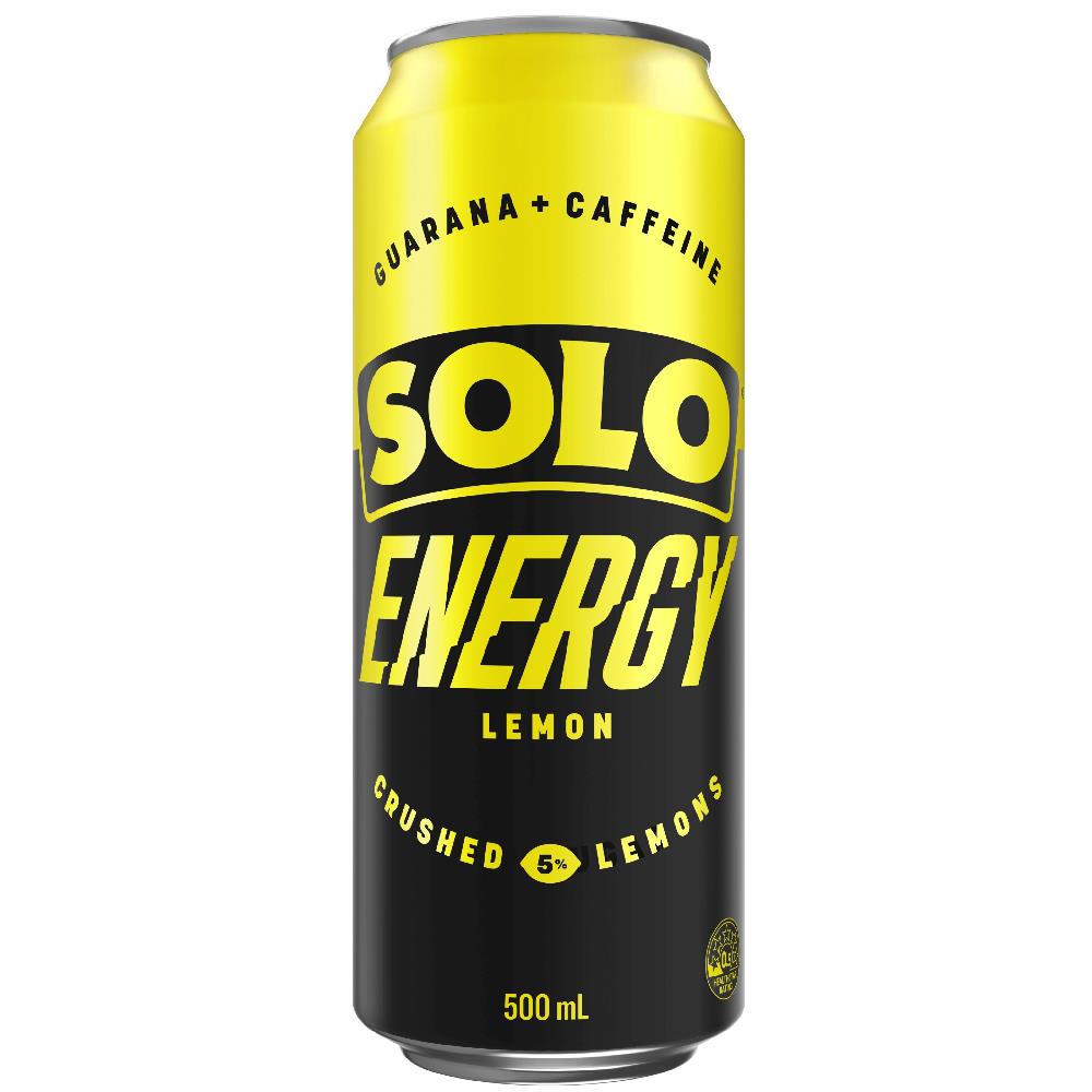 500ML SOLO ENERGY CANS (24) - Kelly's Distributors Pty Ltd